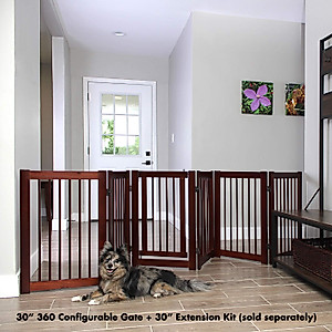Primetime Petz 33233 Extension Kit for 360 Configurable Walk Through Folding Pet Gate ,Walnut,30"