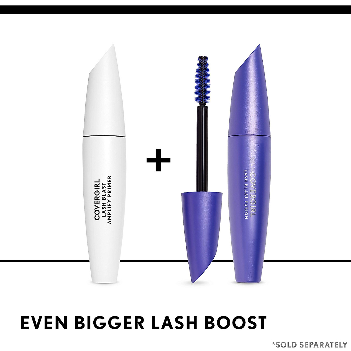 COVERGIRL Lash Blast Fusion Mascara & COVERGIRL Lash Blast Amplify Eyelash Primer Pack , VERY BLACK, 0.44 Fl Oz (Pack of 2)