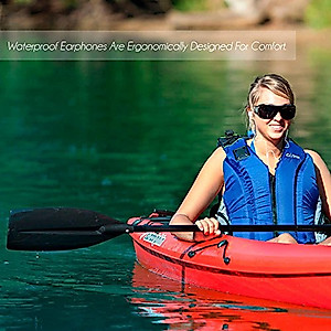 PyleHome Wired Waterproof Ear Headphones - IP7 Marine Grade Flexible and Comfortable Wearable Earphones for Sport like Swimming Running Gym Workout w/ 3 Earbud MP3 and ipod Compatible PWPE10W