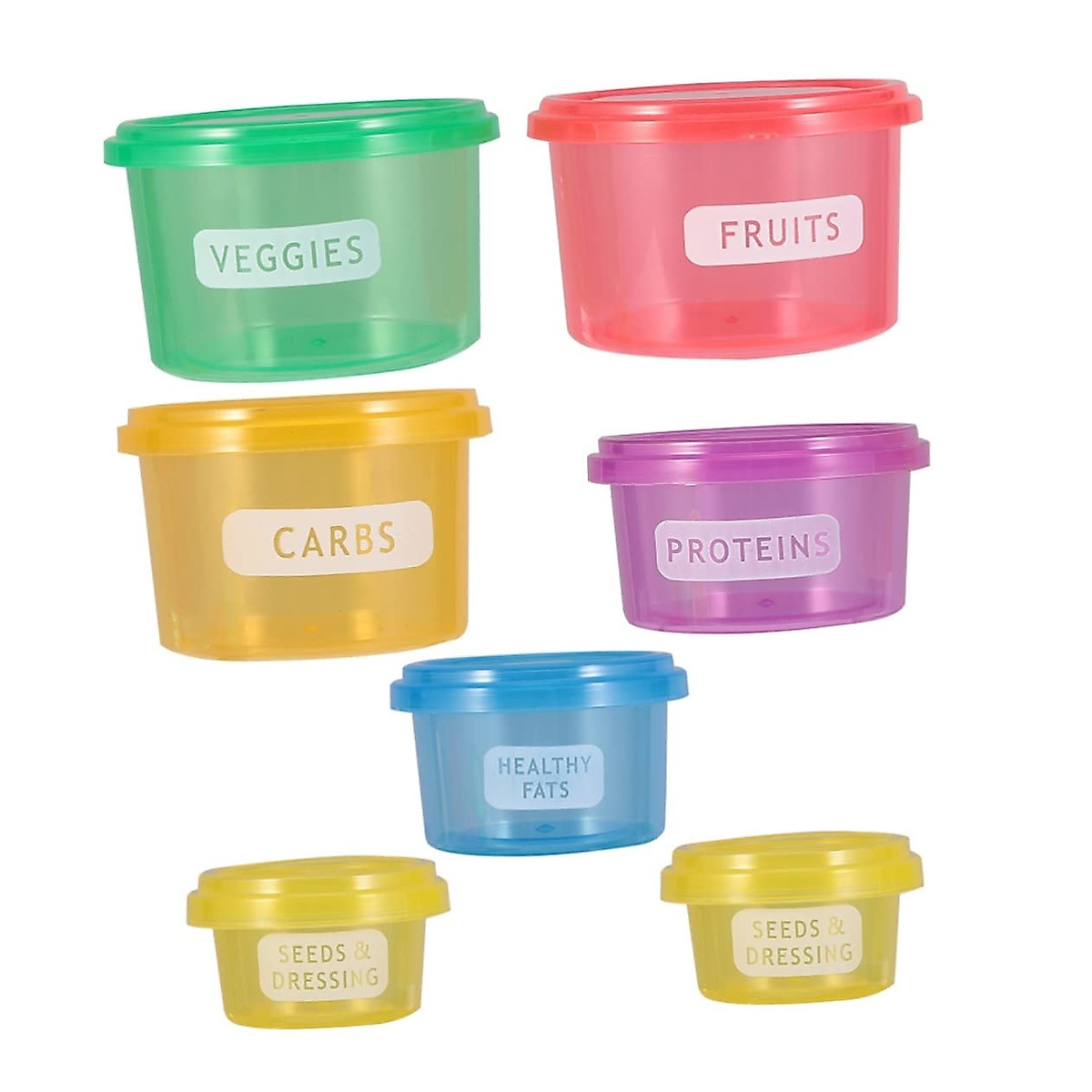 BIUDECO 1Set Diet Portion Control Containers Airtight Food Storage Boxes for Meal Prep Fresh Keeping and Freezer Safe Multifunctional Storage Cases Below