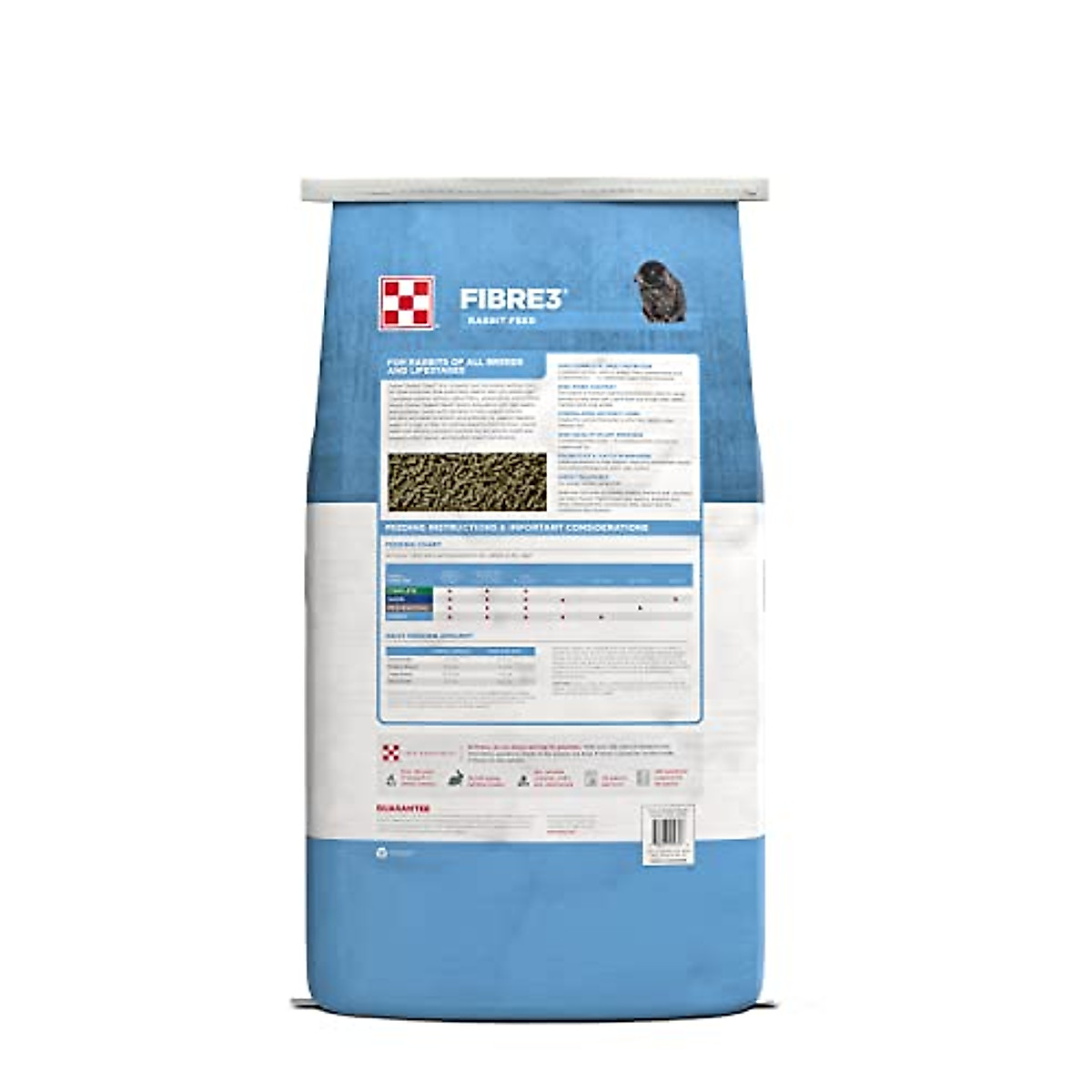 Purina | Fibre3 Rabbit Feed | All Lifestages | 50 Pound (50 LB) Bag