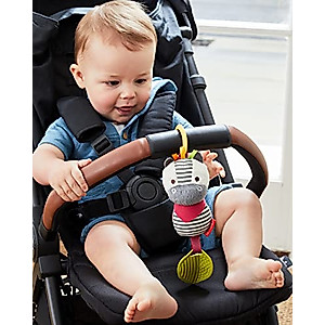 Skip Hop Bandana Buddies Baby Activity Chime & Teether Stroller Toy, Zebra