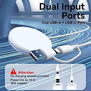 2 Pack Magnetic Wireless Charger 15W Fast Apple Mag-Safe Charger for iPhone 14/13/12 Series Magnet Wireless Charging Pad for AirPods 3/2/Pro Mag Safe Charger with 5ft Dual Charging Port Cable