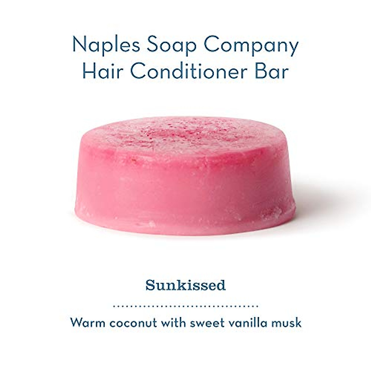 Naples Soap Company, Protein Enriched, 50-75 Use, Solid Hair Conditioner Bar, Eco-Friendly Haircare, Helps Ensure Vibrant, Healthy Hair, All Hair Types, Sunkissed, 1oz