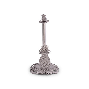 Arthur Court Pineapple Countertop Decorative Paper Towel Holder Aluminum Metal 14.5 inch Standing Tall