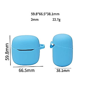 Soft Silicone Skin Case for JBL Tour PRO+ TWS, Shock-Absorbing Case Cover Accessories with Keychain for Men Teens Boys Girls Women for JBL Tour PRO+ TWS