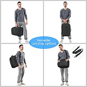 LOKASS 55L Travel Backpack All in One Carry on Backpack/Handbag/Shoulder bag, Flight Approved Travel Essentials Luggage Bag for Business Trip Travel, with Removable Toiletries Display Bag