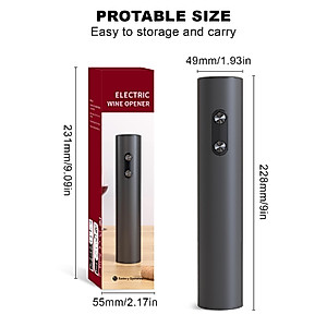 COKUNST Electric Wine Opener, Automatic Corkscrews Wine Bottles Openers, Battery Operated Reusable Wine Remover for Wine Lover Gift Home Kitchen Party