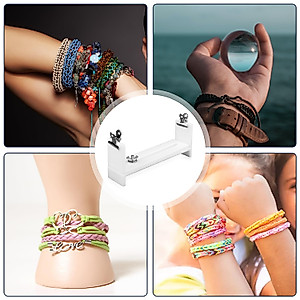 PEUTIER Bracelet Jig, Adjustable Paracord Bracelets Kit U Shape Bracelet Maker Holder Wristband Maker with 2 Clips for Paracord Weaving DIY Craft Hand Bracelet Braiding Tools, Fall Resistant