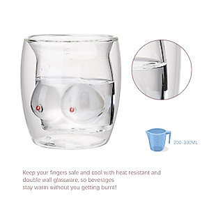 Plcnn 2Pcs Double Wall Glass Coffee Mugs, Creative Drinking Cups Sexy Naked Beauty Cup Transparent Coffee Mugs Milk Cup for Birthday Gift, Night Party Bar & Other Special Days