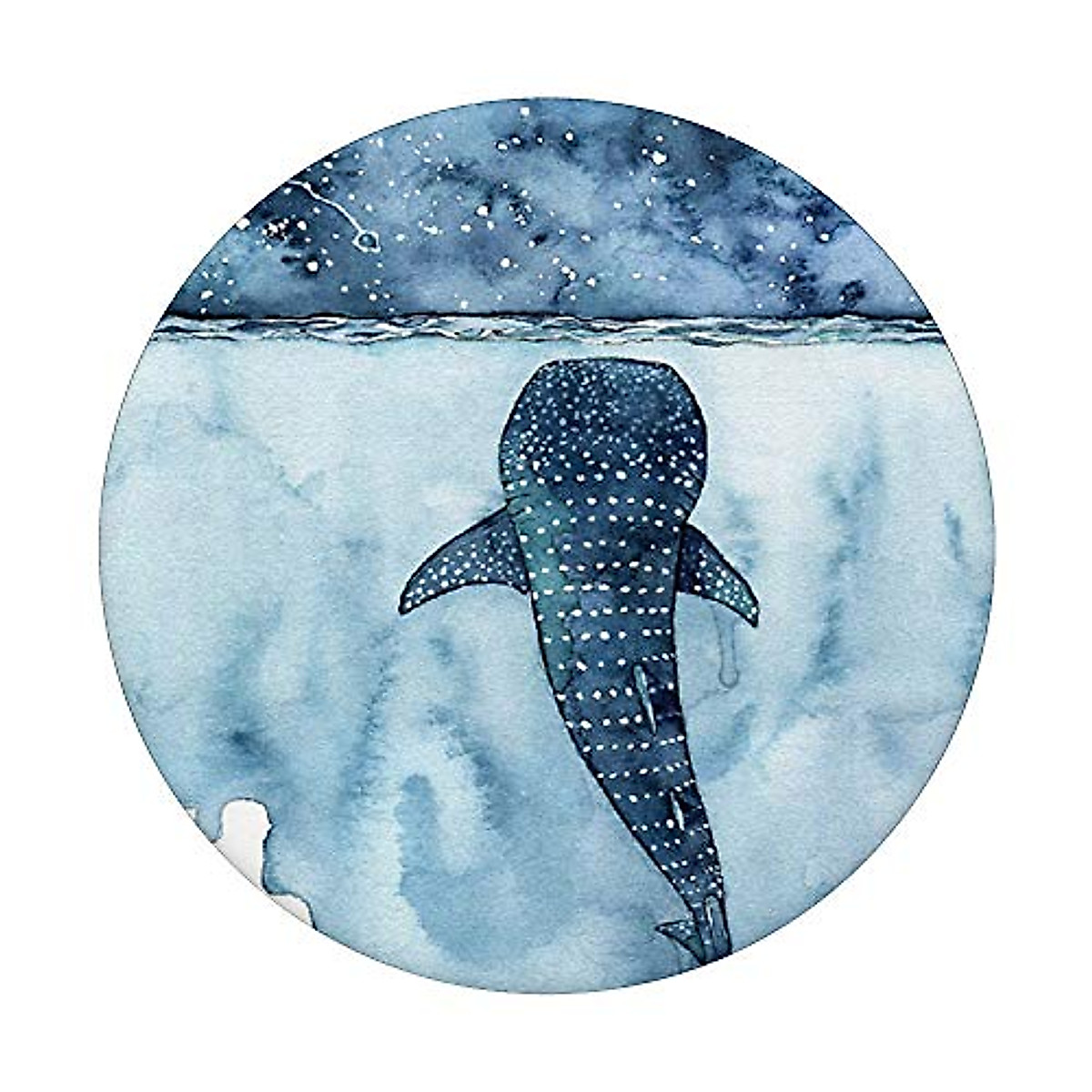 Whale shark watercolor painting PopSockets PopGrip: Swappable Grip for Phones & Tablets