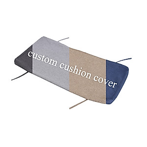 Custom Size Bench Cushion Cover Indoor Window Seat Cushions Non Slip Rectangle Kitchen Settee Pad Slipcovers (only Cover)