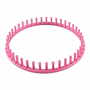 novelinks Round Knitting Looms Set - Set of 5 Plastic Looms Knitting with 1 Knitting Yarn Loom Needle and 1 Plastic Loom Pick