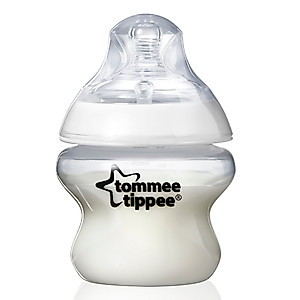 Tommee Tippee Closer to Nature Baby Bottle, Breast-like Nipple Extra Slow Flow, 5 Ounce (3 Count)