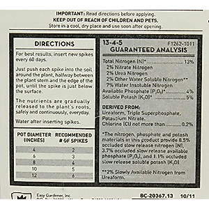 Jobe's Indoor Beautiful Houseplants Fertilizer Food Spikes - 30 Pack