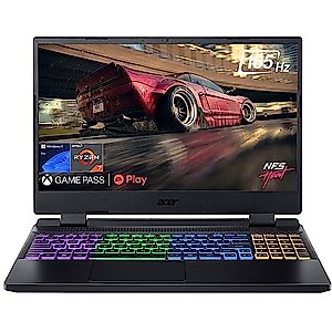 acer Nitro 5 Gaming Laptop, 15.6'' QHD IPS 165Hz, AMD Ryzen 7 6800H (Beat i9-11950H) Up to 4.7GHz, GeForce RTX 3070 Ti, 32GB DDR5, 1TB PCIe 4.0, RJ45, Win11 Pro, Black (AN515)