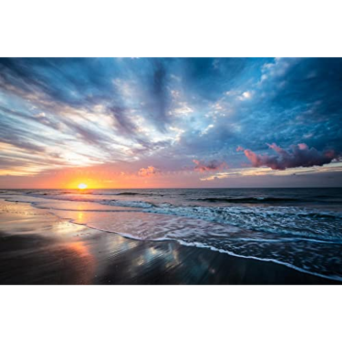 Coastal Photography Print (Not Framed) Picture of Scenic Sunrise Over Beach at Hilton Head Island South Carolina Ocean Wall Art Beach House Decor (8" x 10")