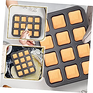 UPKOCH Bread Oven Candy Mold Black Metal Wedding Cake Pans Donut Baking Pans Metal Cake Homemade Chocolate Mold Cake Mold Kitchen Supply Ice Cubes Dividing Line Brownie Mousse Dessert