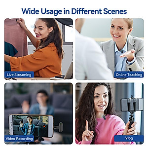 MAXTOP Wireless Lavalier Microphones for iPhone, Android, and Camera- 2.4G Video Recording Mic for Interview, Vlog, YouTube, TikTok