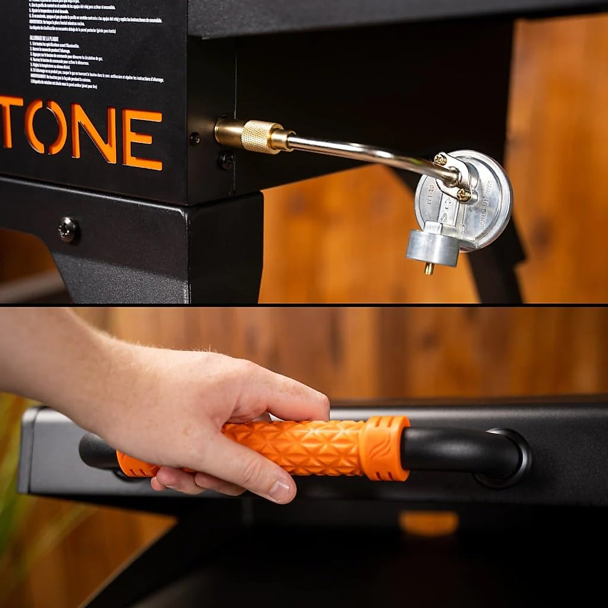 17 inch Blackstone Griddle with Hood and Cart, Flat Top Grill Propane Powered Portable Gas Grill for Camping and Outdoor BBQ Grill with Blackstone Accessories Kit, Cast Iron Seasoning,