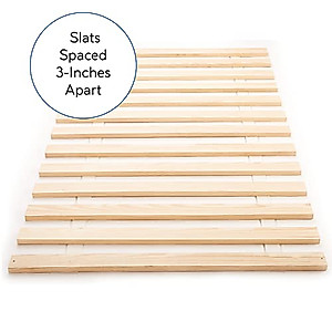 Classic Brands Xtreme Heavy-Duty Solid Wood Bed Support Slats | Bunkie Board, Queen