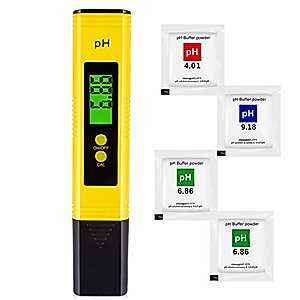 Ph Pen, PH Meter 0.01 Water Quality Tester with 0-14 PH Measurement Range for Household Drinking, Pool and Aquarium Water