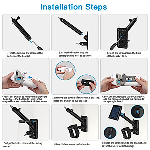 TIUIHU 2-in-1 Universal Wall Mount Compatible with Ring Spotlight Cam Battery and Stick Up Cam/Pro and Solar Panel