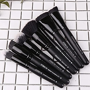 Makeup Brush Foundation Brush Face Brush Concealer Black Makeup Brushes Set Eye Face Cosmetic Foundation Powder Blush Eyeshadow Kabuki Blending Make up Brush Beauty Tool (Color : Black15pcs, Size :