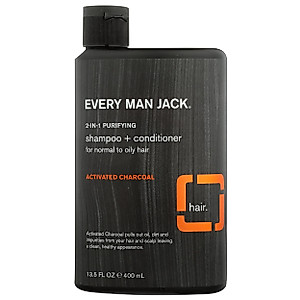 Every Man Jack Activated Charcoal Purrifying 2 In 1 Shampoo + Conditioner -13.5oz, 13.5 Oz