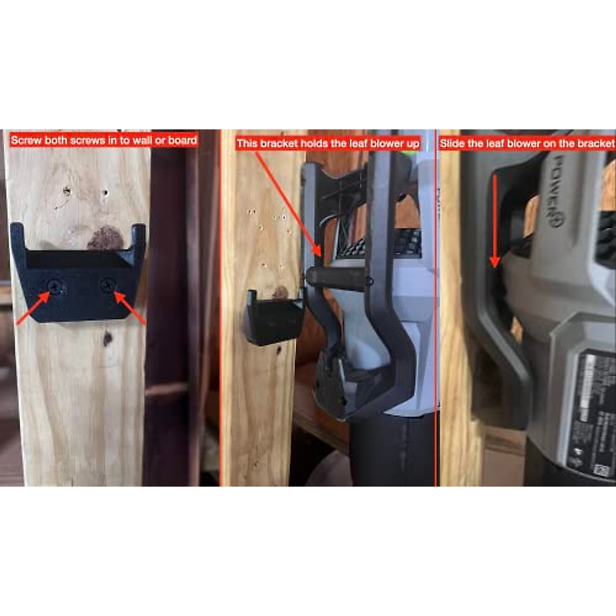 Burd - EGO Power+ 650 or 615 CFM Blower Wall Mount/Mounting Bracket, Black