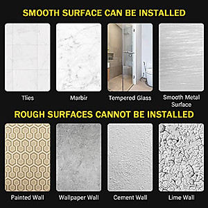 Ulogu Shower Caddy, Shower Shelf for Inside Shower 4 Pack Adhesive Shower Shelves with 2 Shower Racks, 2 Soap Holders, 6 Hooks, 1 Razor Hook, Rustproof Wall Mounted Bathroom Shower Storage