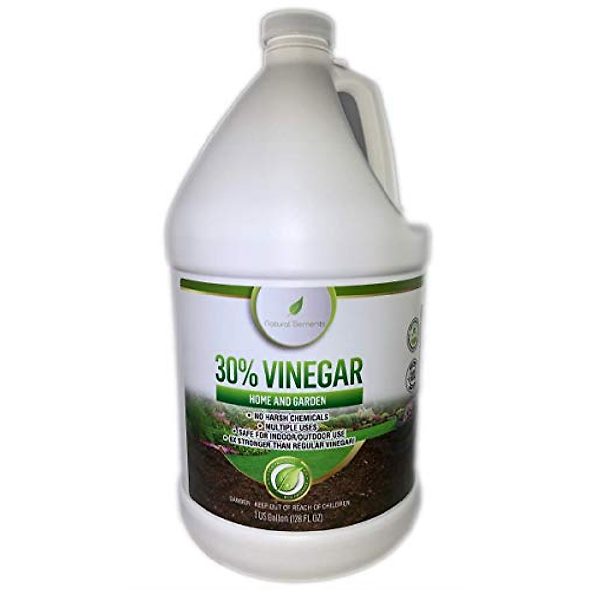 Natural Elements 30% Vinegar | Home & Garden | 6X Cleaning Power | Multiple Uses | 1 Gallon