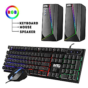 HP Elite 800G1 Desktop Computer PC, Intel Core i5 4th Gen Processor, 8GB RAM, 500GB HDD, MTG New 22 inch Monitor, RGB Speaker Keyboard Mouse, WiFi Windows 10 Pro 64-Bit (Renewed)