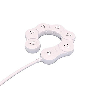 QUIRKY PIVOT POWER 2.0, 6 OUTLET FLEXIBLE SURGE PROTECTOR, WHITE