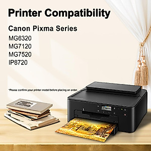 Miss Deer Compatible 251 Gray Ink Cartridge Replacement for Canon CLI-251 GY CLI-251XL CLI251XL 251XL Work with PIXMA MG6320 MG7120 MG7520 IP8720 Printer (5Gray) 5-Pack