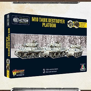 Wargames Delivered Bolt Action Tank War Miniatures - US Army M10 Tank Destroyer Platoon, World War 2 Miniatures, Bolt Action US Tank Model 28mm Scale Miniature War Game by Warlord Games
