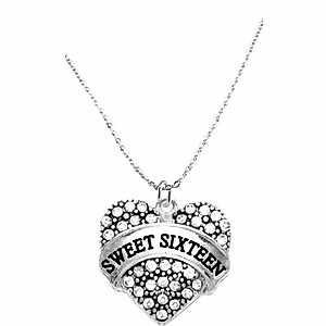 Sweet Sixteen Necklace, Earring, Bracelet Set, Hypoallergenic, Safe-Nickel, Lead, and Cadmium Free.