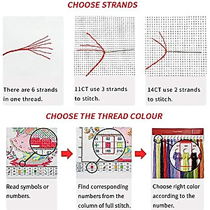 Lovxvouy cross stitch stamped kits pre-printed cross-stitching 11CT Full Range of Embroidery Starter Kits for Beginners cross stitch kits for adults Needlepoint Kits-Alice in Wonderland 15.7×19.7 inch