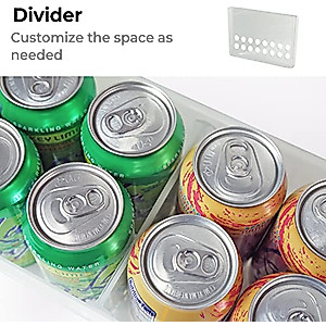 carrotez Soda Can Organizer 11-12 Standard Cans, Beverage Organizer for Refrigerator Pantry Freezer Kitchen Organization and Storage, Beverage Soda Dispenser Plastic BPA Free Storage Rack