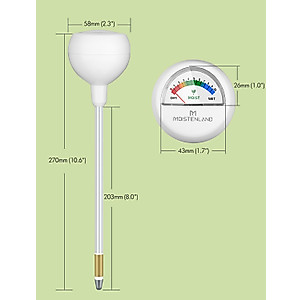 moistenland Moisture Meter for Plants, Soil Moisture Meter, Moisture Meter for Garden, Farming, No Batteries Required