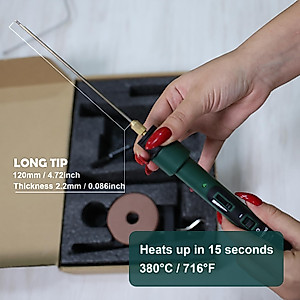 WINONS Hot Wire Foam Cutter with Temperature Controller and Light Indicator 27W, Upgraded WFC-0008 Styrofoam Cutter also can be used as a Hot Knife Foam Cutter and Polystyrene Cutting Tool (Kit of 10)