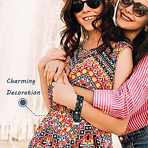 CELOKIY Wrist Lanyard for Keys - Vintage Astrology Star, Sun and Moon Fabric Key Chains Women - Wristlet Keychain Accessories