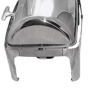 TigerChef Chafing Dish Buffet Set - Roll Top Chaffing Dishes Stainless Steel - 3 Chafer and Buffet Warmer Set with 6 Fuel Gel and 3 Plastic Tongs