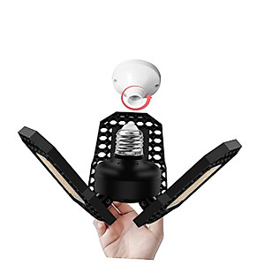 SOESFOUFU Workshop Folding Light LED Light Fixtures for Garage Motion Lights Outdoor Security Lights High Bay Lights Garage Lamps Deformable LED Garage LED Spot Lights Warehouse Light