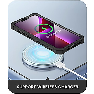 Caka for iPhone 13 Pro Max Phone Case, iPhone 12 Pro Max Case with Slide Camera Cover & Built-in Screen Protector Heavy Duty Shockproof Phone Case Cover for iPhone 13 Pro Max 12 Pro Max 6.7, Black