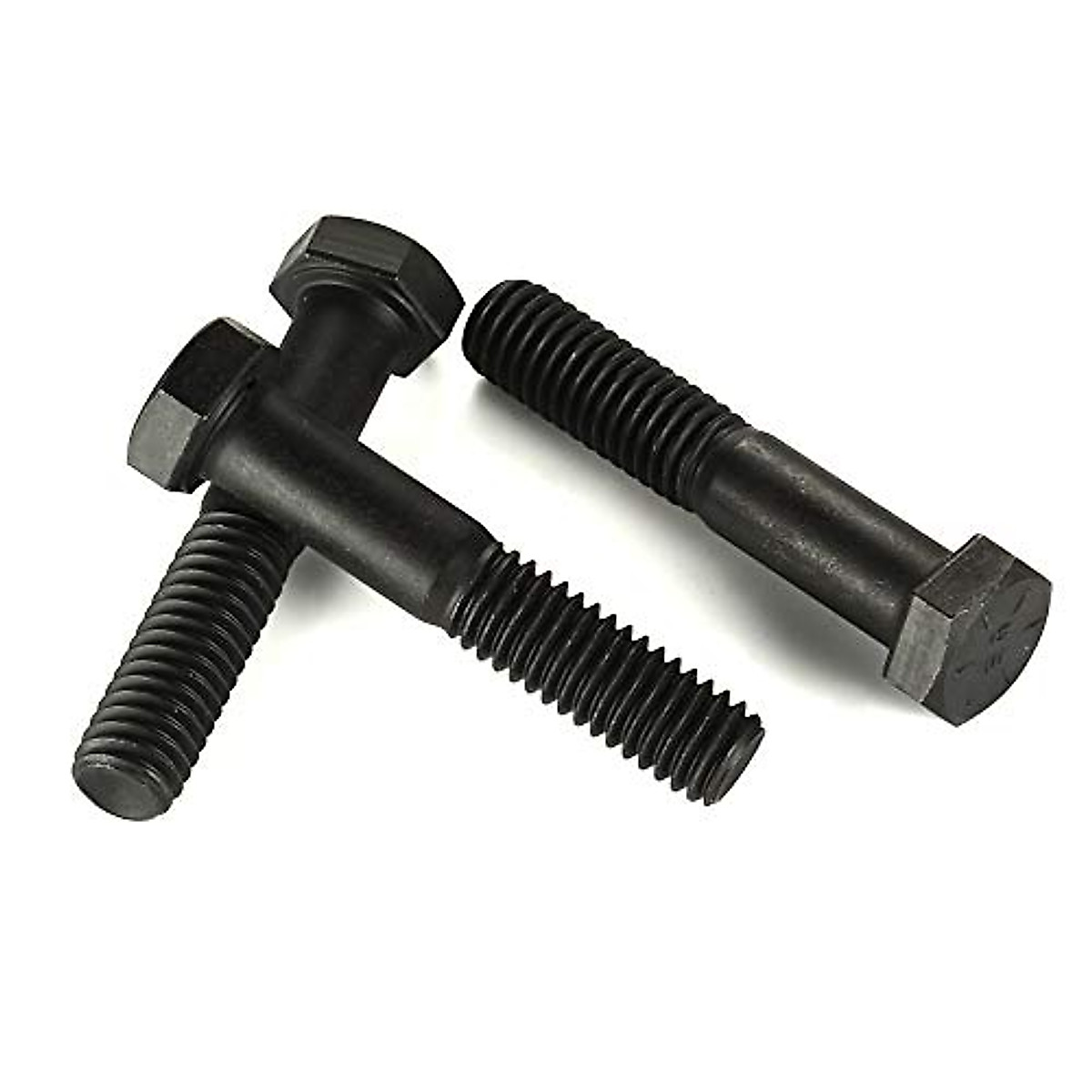 1/4-20 x 2“ Hex Head Screw Bolt, Half Threaded, Alloy Steel Grade 8.8, Black Oxide Finish, Quantity 20