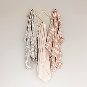 Crane Baby Blanket, Soft Cotton Jacquard Nursery and Stroller Blanket for Boys and Girls, Copper Moon Phase, 30” x 40”