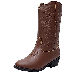 Blikcon Unisex Kids Girls Cowboy Boots Classic Western Boots