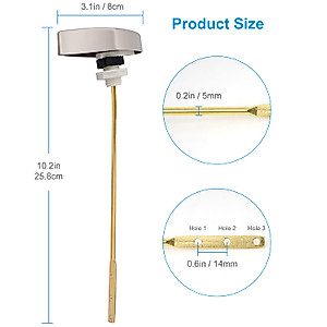 Hibbent 2 Pack Toilet Handle Tank Flush Lever Replacement Compatible with TOTOTHU004-CP Trip Lvr for ST701, CST854, Side Mount Toilet Flush Handle, Toilet Trip Lever, Brushed Nickel