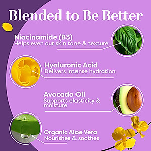 TruSkin (B3) Niacinamide Serum for Face – Minimize Appearance of Pores, Even Skin Tone, Hydrate & Soothe with Hyaluronic Acid, Vitamin E, Aloe & Avocado Oil,1 fl oz